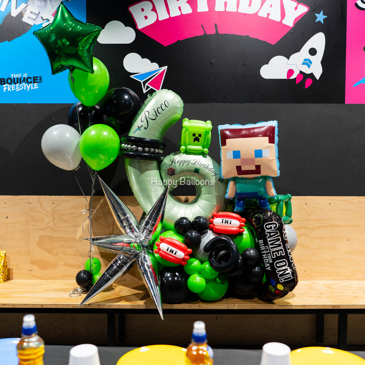 Minecraft Birthday Number Balloon Set – Happy Balloons Sydney