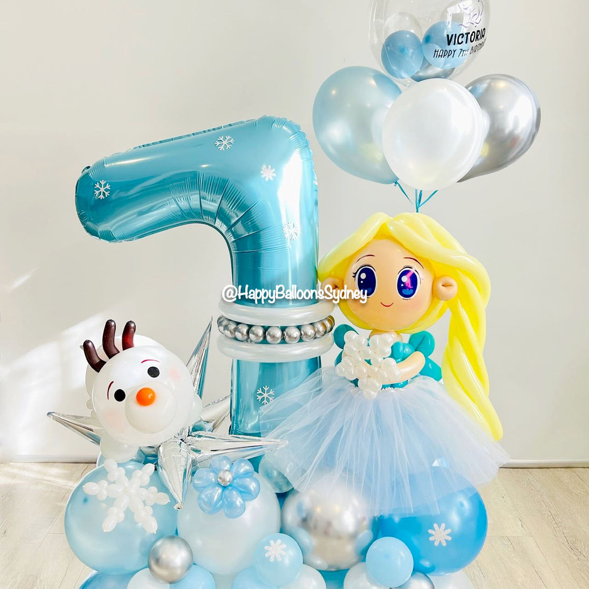 Frozen Elsa Number Balloon Set + Helium Balloons – Happy Balloons Sydney